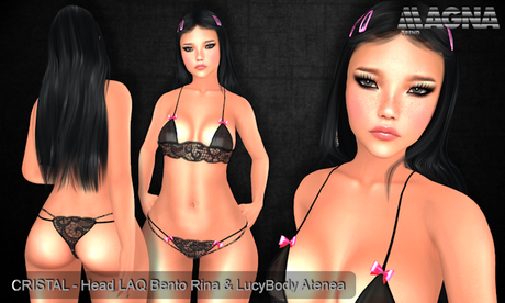 Second Life Marketplace - CRISTAL: Head LAQ Bento Rina & LucyBody Atenea -M.T- Unpack